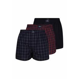 Tom Tailor Boxershort 3Er Pack Florida in rot-dunkel-Karo | Gr.: 8