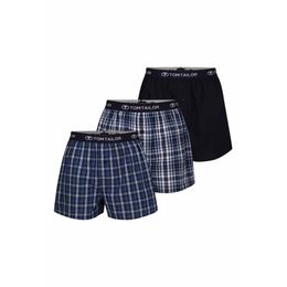 Tom Tailor Boxershort 3Er Pack Clubhouse in blau-dunkel-Karo | Gr.: XL
