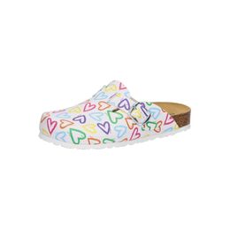Lico Clog "Bioline Clog Print" in Wei&szlig; | Gr.: 39
