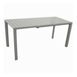 DEGAMO Ausziehtisch BAGO 120/162x70cm, Aluminium silbergrau
