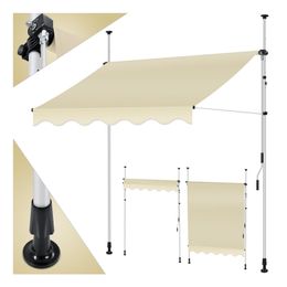 Kesser&reg; Klemmmarkise mit Handkurbel Balkon, Balkonmarkise ohne Bohren, UV-best&auml;ndig h&ouml;henverstellbar wasserabweisend , Sonnenschutz, Terrassen&uuml;berdachung , einfache Montage