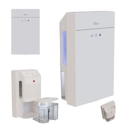 TroniTechnik&reg; Luftentfeuchter EF-03 elektrisch bis 600 ml/24 h, 2,2 L Tank, Glasfront, Abtautomatik, leise, mit Schlauchanschluss, f&uuml;r R&auml;ume bis 30 m&sup2;