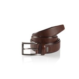 Lederg&uuml;rtel MONTI "DUBLIN", Herren, Gr. 11,5, braun, Rindsleder, Strukturmuster, unifarben, G&uuml;rtel Lederg&uuml;rtel, mit Lochstruktur