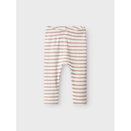 name it Mädchen Leggings "NBNBANI XSL LEGGING NOOS", Gr. 50, rosa, Feinripp, Obermaterial: 57% Baumwolle, 38% Modal, 5% Elasthan, geringelt,