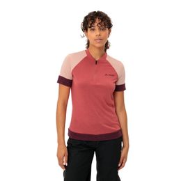 Vaude Funktionsshirt "WOMEN'S ALTISSIMO Q-ZIP SHIRT", rot, Gr. 44, Obermaterial: 88% Polyester, 12% Wolle, Shirts, Fahrradshirt