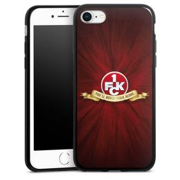 DeinDesign iPhone SE (2020) Handy Slim Case extra d&uuml;nn Silikon Handyh&uuml;lle schwarz H&uuml;lle 1. Fc Kaiserslautern Official Licensed Product Logo Silikon Slim Case