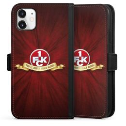 DeinDesign iPhone 11 Handy Klapph&uuml;lle Handyh&uuml;lle aus Kunst Leder schwarz Flip Case Logo Official Licensed Product 1. Fc Kaiserslautern Sideflip mit Lasche