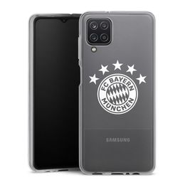 DeinDesign Galaxy A12 Handy Silikon H&uuml;lle Case transparent Handyh&uuml;lle Transparent Fcb Fc Bayern M&uuml;nchen Silikon Case