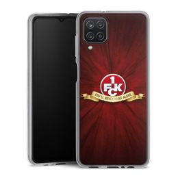 DeinDesign Galaxy A12 Handy Silikon H&uuml;lle Case transparent Handyh&uuml;lle 1. Fc Kaiserslautern Official Licensed Product Logo Silikon Case
