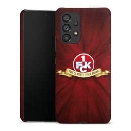 DeinDesign Galaxy A53 5G Handy Premium Case Smartphone Handyh&uuml;lle Schutzh&uuml;lle matt 1. Fc Kaiserslautern Official Licensed Product Logo Premium Case