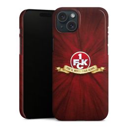 DeinDesign iPhone 15 Plus Handy Premium Case Smartphone Handyh&uuml;lle Schutzh&uuml;lle gl&auml;nzend Logo Official Licensed Product 1. Fc Kaiserslautern Premium Case