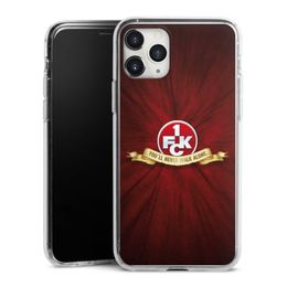 DeinDesign iPhone 11 Pro Max Handy Silikon H&uuml;lle Case transparent Handyh&uuml;lle Logo Official Licensed Product 1. Fc Kaiserslautern Silikon Case
