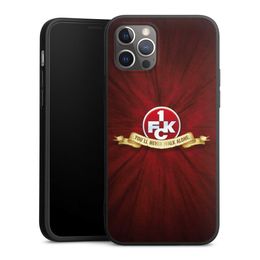 DeinDesign iPhone 12 Pro Handy Premium Silikon H&uuml;lle Handyh&uuml;lle schwarz Case 1. Fc Kaiserslautern Official Licensed Product Logo Silikon Premium Case