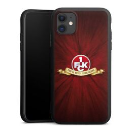 DeinDesign iPhone 11 Handy Premium Silikon H&uuml;lle Handyh&uuml;lle schwarz Case Logo 1. Fc Kaiserslautern Official Licensed Product Silikon Premium Case