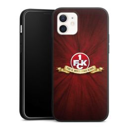 DeinDesign iPhone 12 Handy Premium Silikon H&uuml;lle Handyh&uuml;lle schwarz Case 1. Fc Kaiserslautern Official Licensed Product Logo Silikon Premium Case