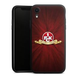 DeinDesign iPhone Xr Handy Premium Silikon H&uuml;lle Handyh&uuml;lle schwarz Case Logo Official Licensed Product 1. Fc Kaiserslautern Silikon Premium Case