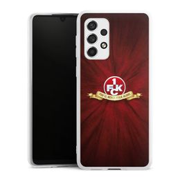 DeinDesign Galaxy A33 5G Handy Silikon H&uuml;lle Case transparent Handyh&uuml;lle 1. Fc Kaiserslautern Official Licensed Product Logo Silikon Case