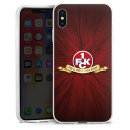 DeinDesign iPhone Xs Max Handy Silikon H&uuml;lle Case transparent Handyh&uuml;lle Logo Official Licensed Product 1. Fc Kaiserslautern Silikon Case