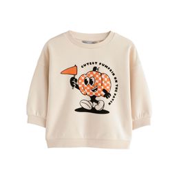 next Sweatshirt Jungen Gr&ouml;&szlig;e 98 ecru / orange / schwarz