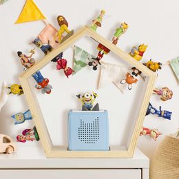 BABY VIVO Regal für Toniebox mit magnetischer Aufbewahrung für über 68 Tonies - Fünfeck