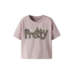 name it T-Shirt M&auml;dchen Gr&ouml;&szlig;e 92 beige / flieder / schwarz