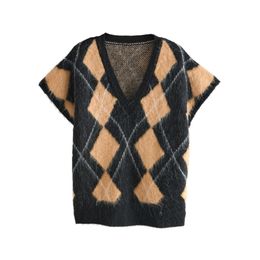 next Pullover Damen Gr&ouml;&szlig;e S sand / schwarz / wei&szlig;