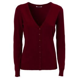 Influencer Strickjacke Damen Gr&ouml;&szlig;e S bordeaux