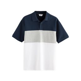 next Poloshirt Herren Gr&ouml;&szlig;e XL navy / taubenblau / wei&szlig;