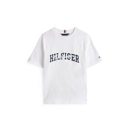 Tommy Hilfiger T-Shirt Jungen Gr&ouml;&szlig;e 128 dunkelblau / wei&szlig;