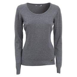 Influencer Pullover Damen Gr&ouml;&szlig;e M grau