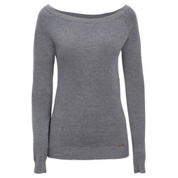 Influencer Pullover Damen Gr&ouml;&szlig;e M grau