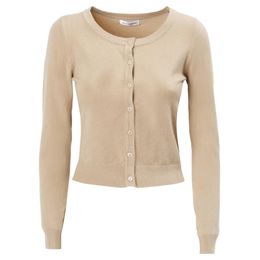 Influencer Strickjacke Damen Gr&ouml;&szlig;e L beige