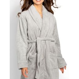 Momenti Per Me Long Bathrobe 'Lauren' female Grey size XXL