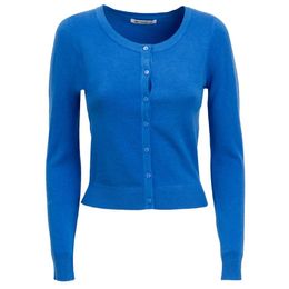 Influencer Strickjacke Damen Gr&ouml;&szlig;e S blau