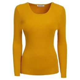 Influencer Pullover Damen Gr&ouml;&szlig;e S curry