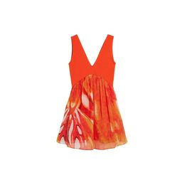 Desigual Kleid Damen Gr&ouml;&szlig;e 36 beigemeliert / orange Winterkleid