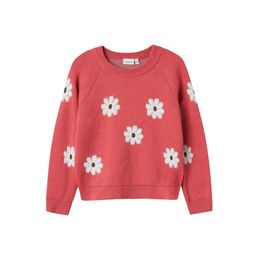 name it Pullover 'NMFLEIA' Mädchen Größe 98 braun / rosé / weiß
