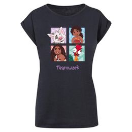 ABSOLUTE CULT T-Shirt Damen Größe M navy / pastellblau / braun / rot
