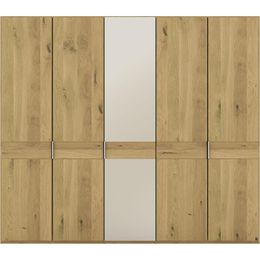 Musterring Dreht&uuml;renschrank &raquo;Savona, Kleiderschrank, Schrank, Garderobe, teilmassiv Eiche&laquo; mit T&uuml;rd&auml;mpfern, mit Spiegel oder Glas, extra B&ouml;den, MADE IN GERMANY, 