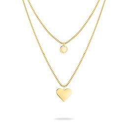 Liebeskind Berlin Kette mit Anhänger »Schmuck Edelstahl Layered Love Herz LJ-1560 LJ-1592 LJ-1593 LJ-1594« gelbgoldfarben Modische Halskette