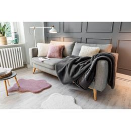 LUXOR living Wohndecke »Novara, Sofadecke 130x180 cm« Kunstfell, Kaninchenfell-Haptik, super weich, Kuscheldecke. waschbar anthrazit Obermaterial:...