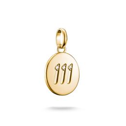 Thomas Sabo Charm-Einhänger »Charm Angel Number 111 vergoldet - Connect, CC1248-414-14« mit Zirkonia (synth.) gelbgoldfarben-kristallweiß +...