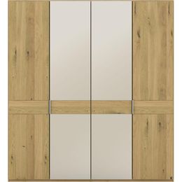 Musterring Dreht&uuml;renschrank &raquo;Savona, Kleiderschrank, Schrank, Garderobe, teilmassiv Eiche&laquo; mit T&uuml;rd&auml;mpfern, mit Spiegel oder Glas, extra B&ouml;den, MADE IN GERMANY, 