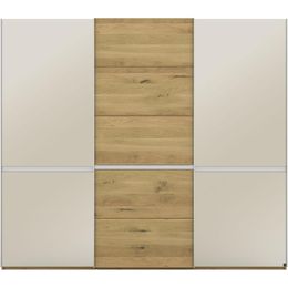 Musterring Schwebet&uuml;renschrank &raquo;Savona, Kleiderschrank, Schrank, Garderobe, mit Schiebet&uuml;ren&laquo; Teilmassiv Bianco-Eiche, mit Spiegel oder Glas, MADE IN GERMANY, 