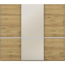 Musterring Schwebet&uuml;renschrank &raquo;Savona, Kleiderschrank, Schrank, Garderobe, mit Schiebet&uuml;ren&laquo; Teilmassiv Bianco-Eiche, mit Spiegel oder Glas, MADE IN GERMANY, 