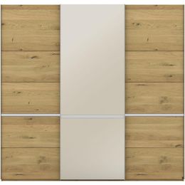 Musterring Schwebet&uuml;renschrank &raquo;Savona, Kleiderschrank, Schrank, Garderobe, mit Schiebet&uuml;ren&laquo; Teilmassiv Bianco-Eiche, mit Spiegel oder Glas, MADE IN GERMANY, 