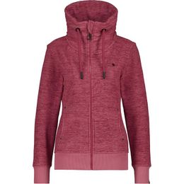 ALIFE & KICKIN Kapuzensweatjacke »Damen VivianAK F« cranberry juice melange XL XL Kurze Damenfleecejacke VivianAK F von alife and kickin