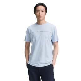 Tom Tailor T-Shirt mit Logofrontprint light metal blue L L T-Shirt von Tom Tailor