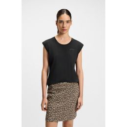 BOSS Orange Rundhalsshirt &raquo;Elai Premium Damenmode&laquo; im Relaxed Fit, &auml;rmellos Black 001 M M Shirt mit &uuml;berschnittenen Schultern von BOSS Orange...