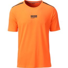 DEPROC Active Funktionsshirt »NAKIN MEN MELANGE«, Funktionsshirt mit V-Ausschnitt shocking orange XL XL Schnelltrocknendes atmungsaktives...
